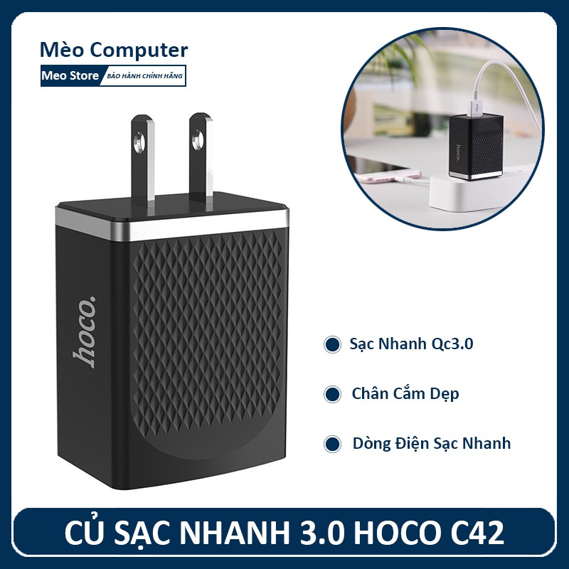 CỦ SẠC NHANH HOCO C42 Quick Charge 3.0-HÀNG CHÍNH HÃNG-BẢO HÀNH TOÀN QUỐC 1 ĐỔI 1 | Shopee Việt Nam