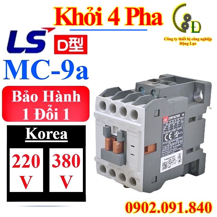 Khởi động từ LS MC-9a 220V 4 pha, 380V/AC 4 cực, contactor 1NO coil ...