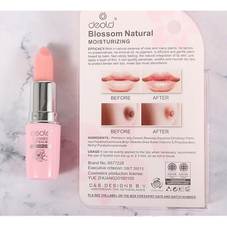 Son Dưỡng Môi DEOLD, Son Dưỡng Khử Thâm Môi, Hồng nhũ Hoa | Shopee Việt Nam