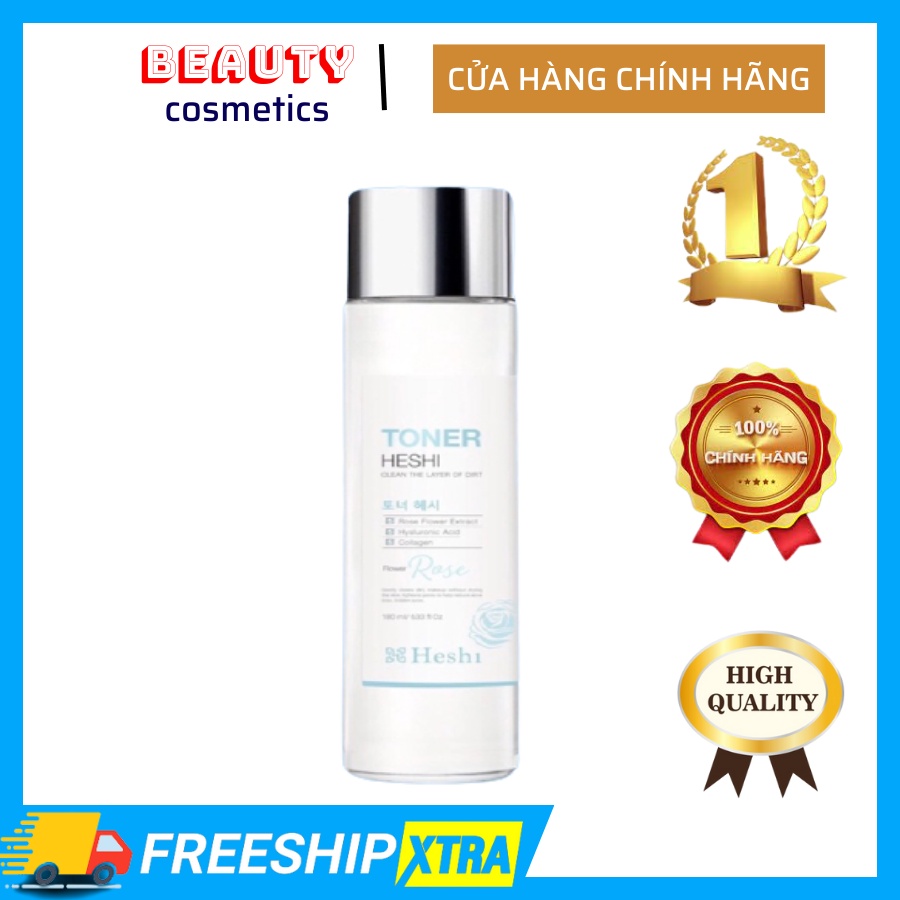 Toner Heshi Flower Rose 150ml Giúp da cân bằng, làm sạch sâu, dưỡng ẩm ...