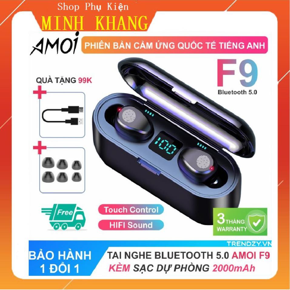[Hàng Mới] Tai Nghe Không Dây True Wireless Amoi F9 - Bản Quốc Tế - Bluetooth 5.0 - Nút Cảm Ứng ...