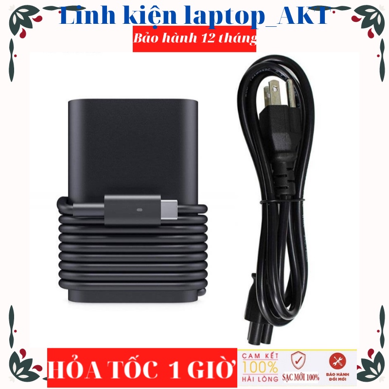 Sạc laptop Dell 20V-3.25A-65W type C Dell 13 3380 Dell Latitude 5340 ...
