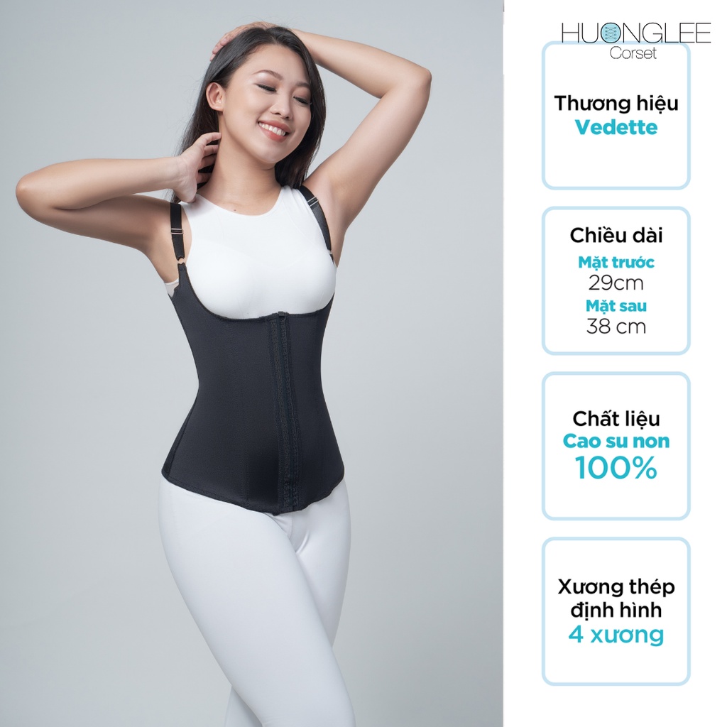 [HUONGLEE Corset] Đai Gen Nịt Bụng Giảm Eo - Mỡ Lưng Latex Gile Vedette ...