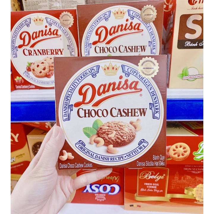 BÁNH QUY DANISA CHOCO CASHEW/CRANBERRY 90G | Shopee Việt Nam