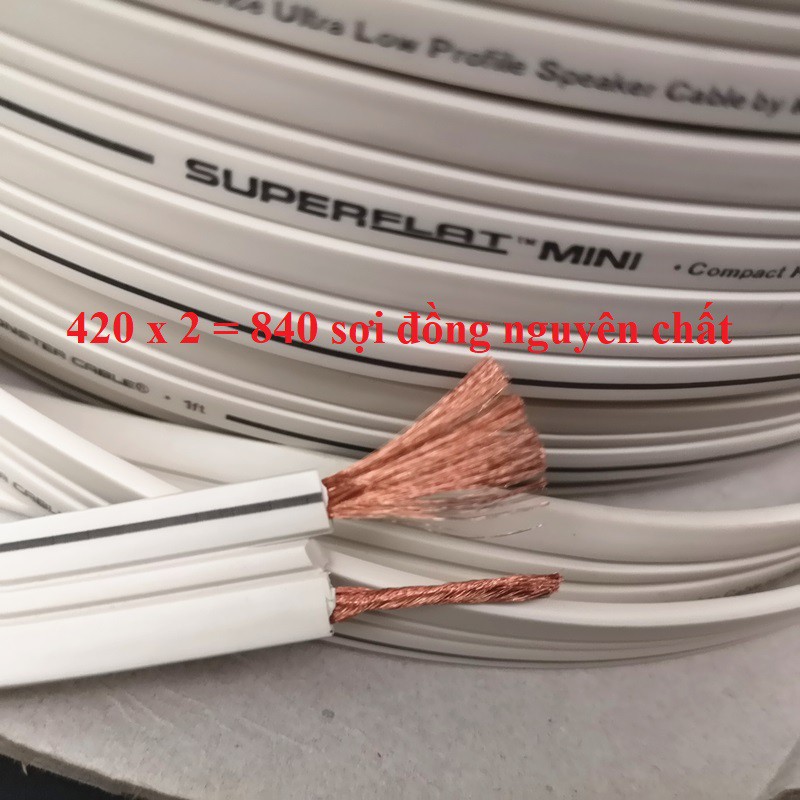Dây loa Monster SUPERFLAT MINI 2 lõi 840 sợi đồng nguyên chất cao cấp ...