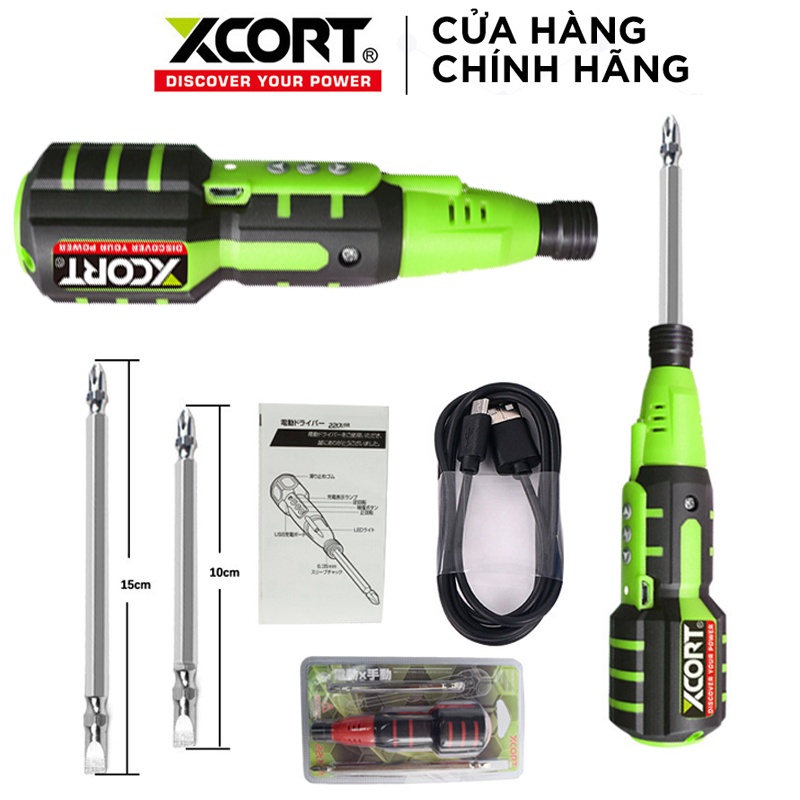Máy vặn vít Bộ tua vít điện 3.6V XCORT Model XDC05-3.6V | Shopee Việt Nam