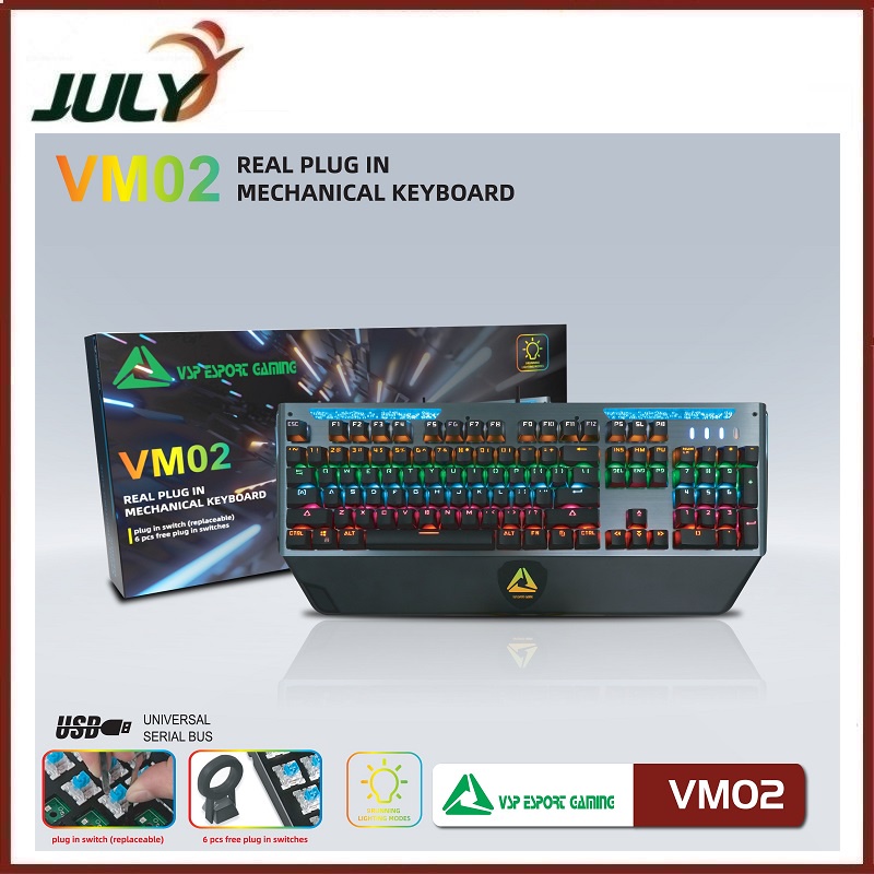 Bàn Phím Cơ VSP VM02 Chuyên Gaming (Có kê tay) | Shopee Việt Nam