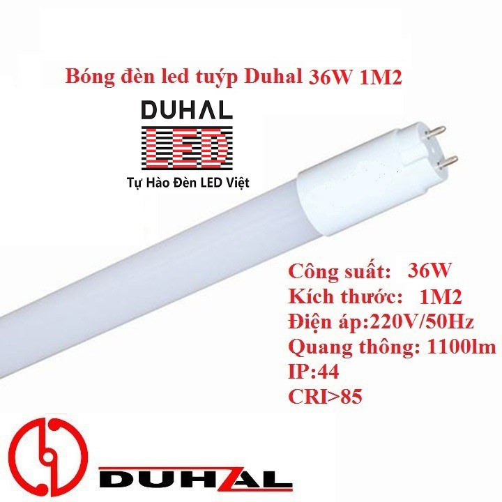 Bóng đèn tuýp led Duhal 36W 20W 1m2 10W 0m6 | Shopee Việt Nam