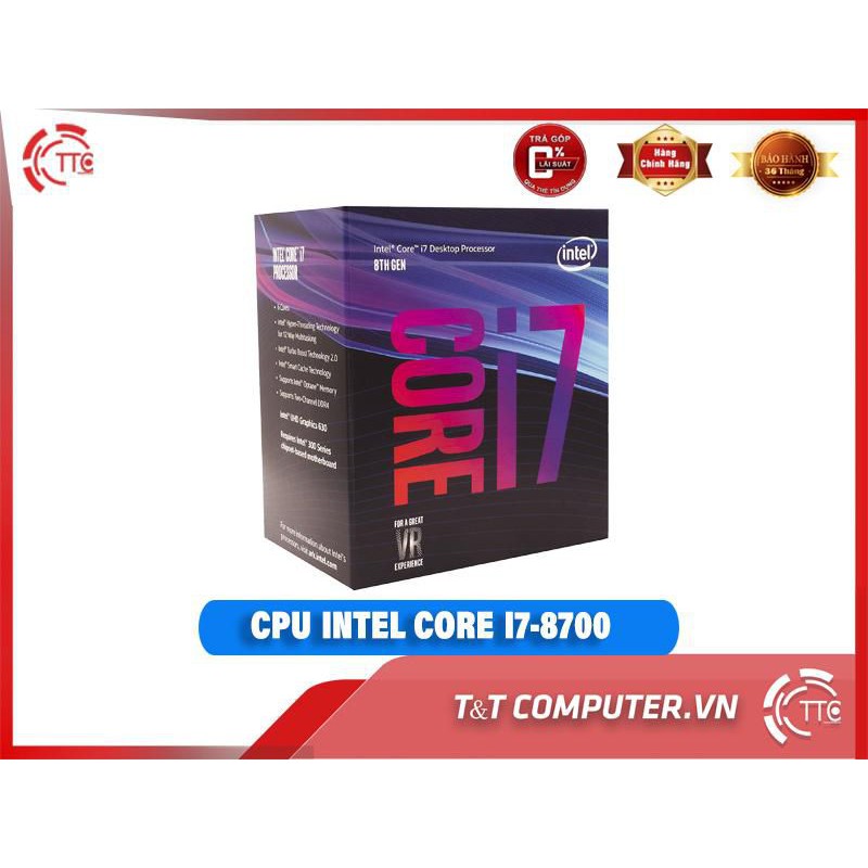CPU INTEL CORE I7 8700 BOX CHÍNH HÃNG | Shopee Việt Nam