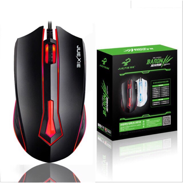 Chuột quang game thủ JUEXIE M611 3D LED có dây cực nhạy | Shopee Việt Nam