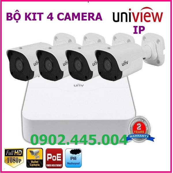 Bộ Kit 4 camera IP UNV 1080P | Shopee Việt Nam