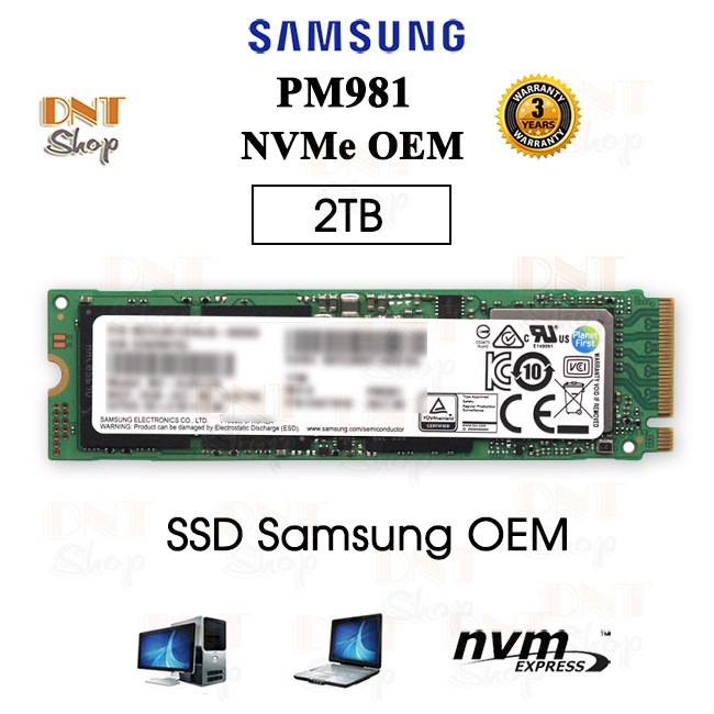 Ổ cứng SSD Samsung NVMe PM981 M.2 PCIe Gen3 x4 2TB - OEM | Shopee Việt Nam