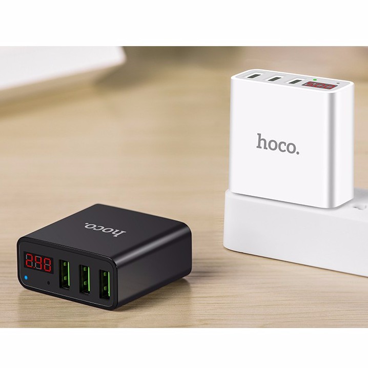 Củ sạc nhanh HOCO C15 3 USB -Màn hình LCD-Củ sạc chính hãng - Bảo hành ...