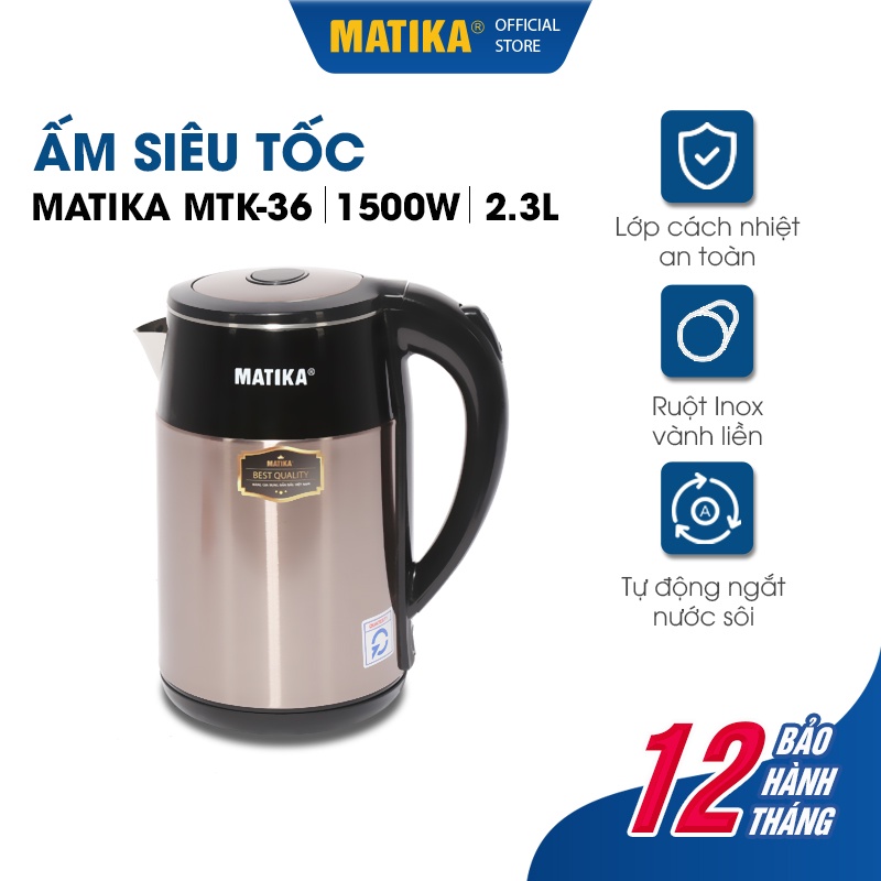 Ấm Siêu Tốc MATIKA 2.3L MTK-36 | Shopee Việt Nam