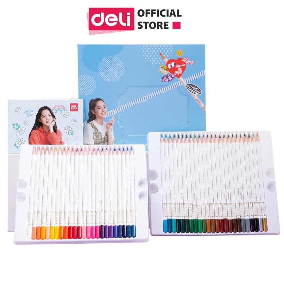 Bút chì màu gốc dầu cao cấp Deli - 48 màu - 1 Hộp - 68112 | Shopee Việt Nam