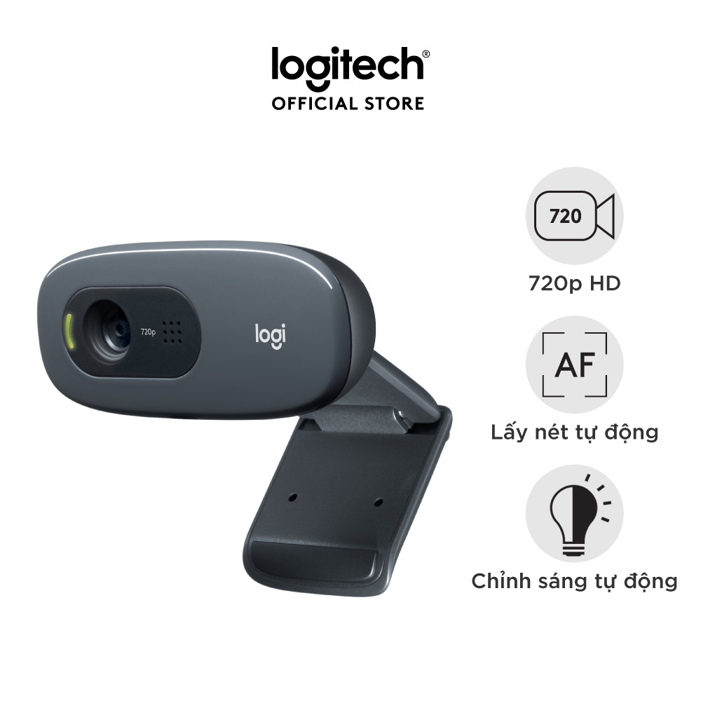 Webcam Logitech C270 HD 720P Cho Laptop, PC - Hàng Chính Hãng | Shopee ...