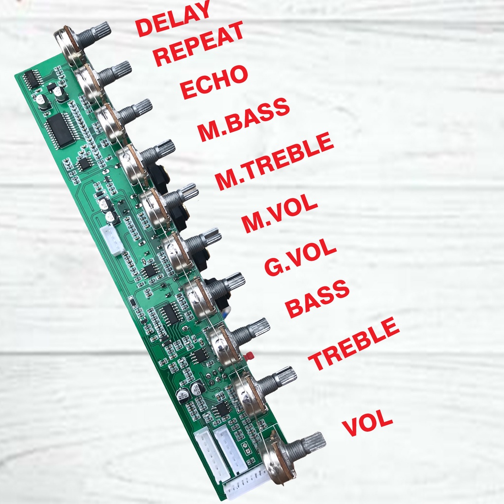 Mạch pre echo loa kéo 10 volume M65831 T62M0001A T20, T21 nguồn đơn 12V ...