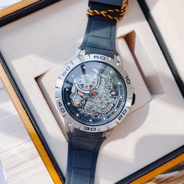 Đồng Hồ Huboler Nam Skeleton Automatic Mechanical Stainless Steel Men’s ...