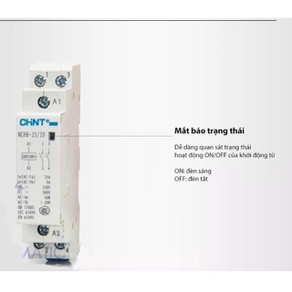 Khởi động từ 1 pha CHINT NCH8-25/20 25A 220V - Thiết bị đóng ngắt trung gian, Tăng công suất ổ ...