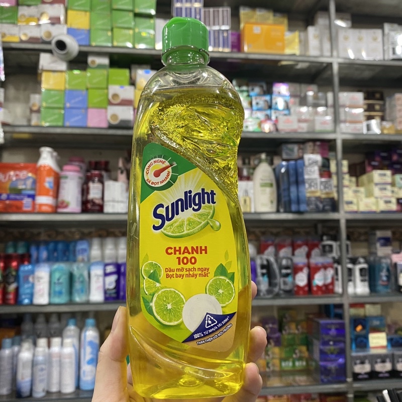 Nước rửa chén Sunlight Chanh 100 chiết xuất chanh tươi chai370- 400g ...