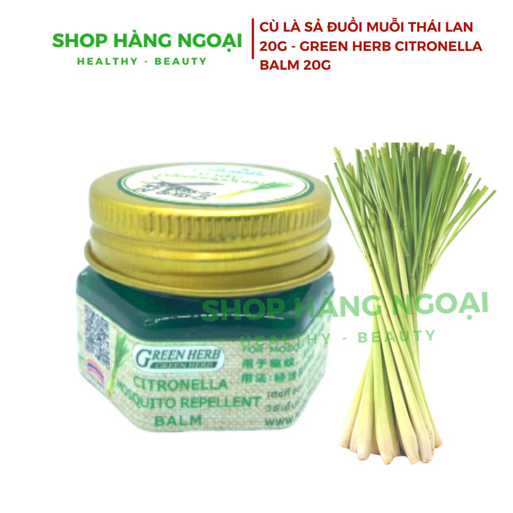 Dầu cù là sả xua đuổi muỗi Thái Lan 20g- Green Herb Citronella Balm 20g ...