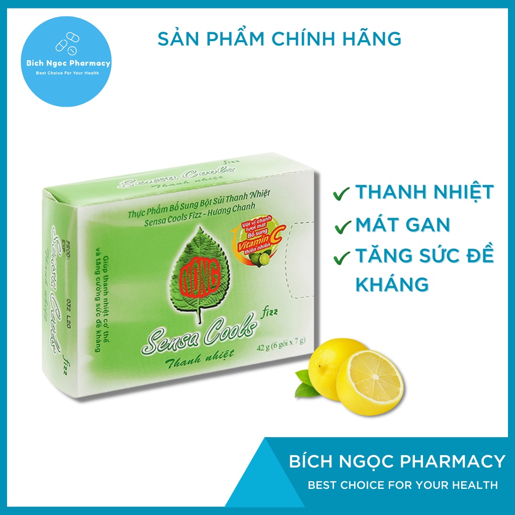 Bột Sủi Thanh Nhiệt Sensa Cools Hộp 6 Gói | Shopee Việt Nam
