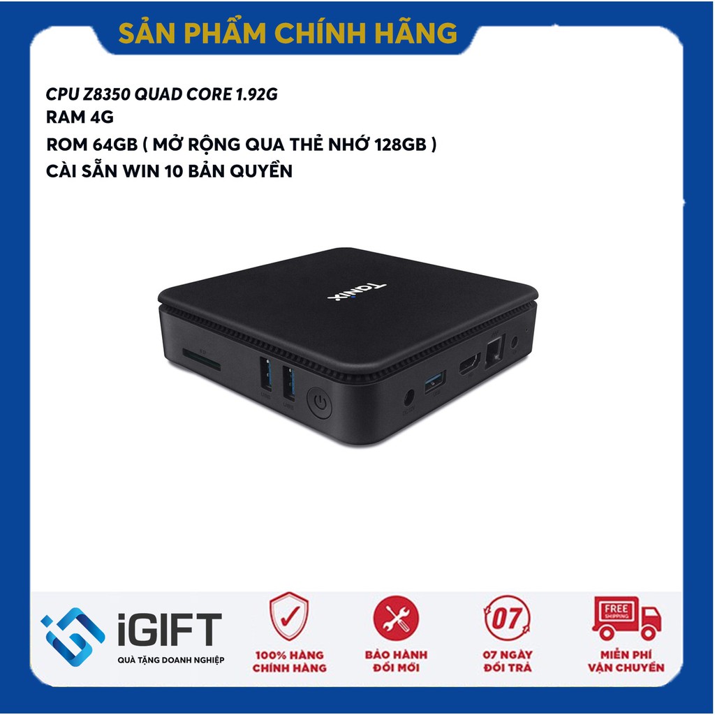 Máy vi tính để bàn Mini PC Tanix TX85 Intel Quad Core Z8350 on board,4G ...
