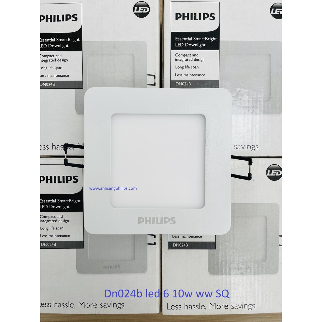 Đèn âm trần Philips vuông DN024B 10W [HÀNG CHÍNH HÃNG]-[TIẾT KIỆM ĐIỆN ...