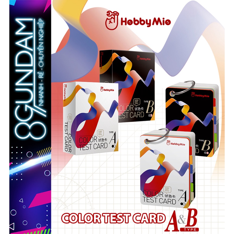 Thẻ Thử Màu Color Test Card Hobby Mio Chuyên Dụng Cho Sơn Mô Hình Nhựa ...