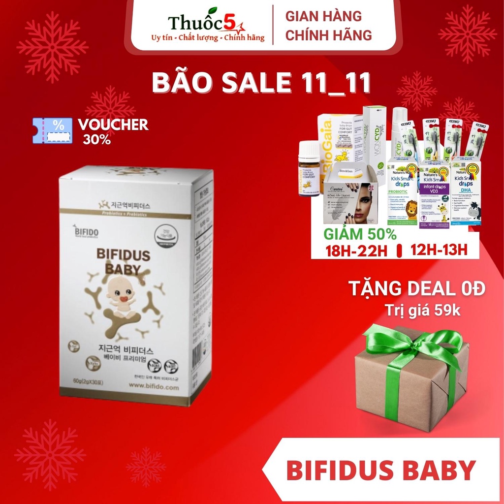 [GIÁ GỐC] Men Vi Sinh Bifidus Baby giúp bé bổ sung lợi khuẩn Hộp 30 Gói ...