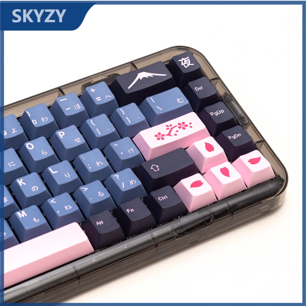 141 Phím JTK NightSakura Keycaps Cherry Profile Nhật Bản PBT Dye Sub ...