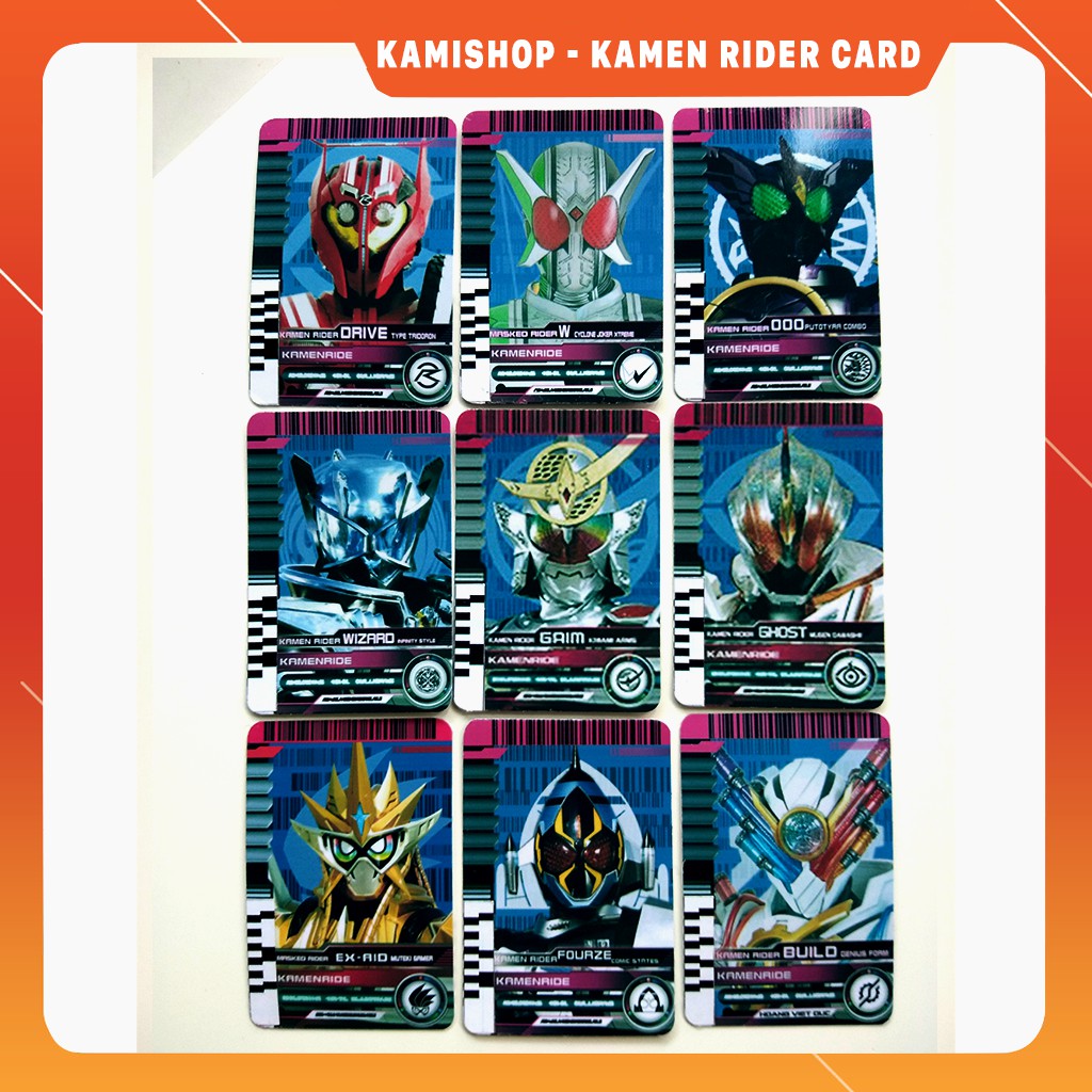 Set 9 thẻ Kamen Rider từ W - Build đọc trong NEO DECADE/ DIEND ...