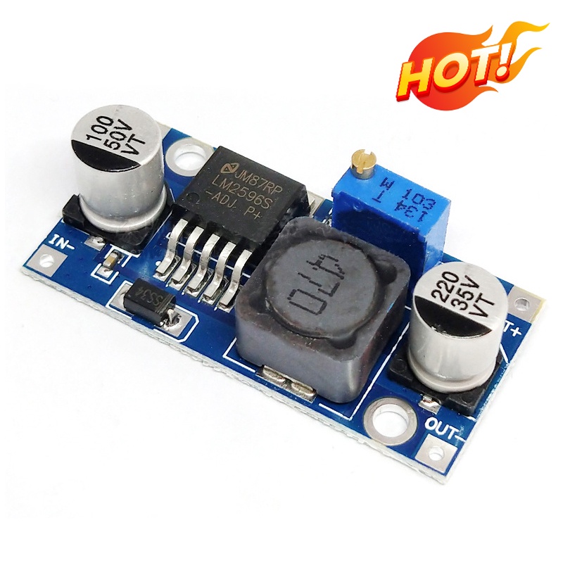 Mô đun cấp nguồn LM2596S LM2596 DC-DC 3A điều chỉnh giảm áp 24V 12V 5V 3V | Shopee Việt Nam