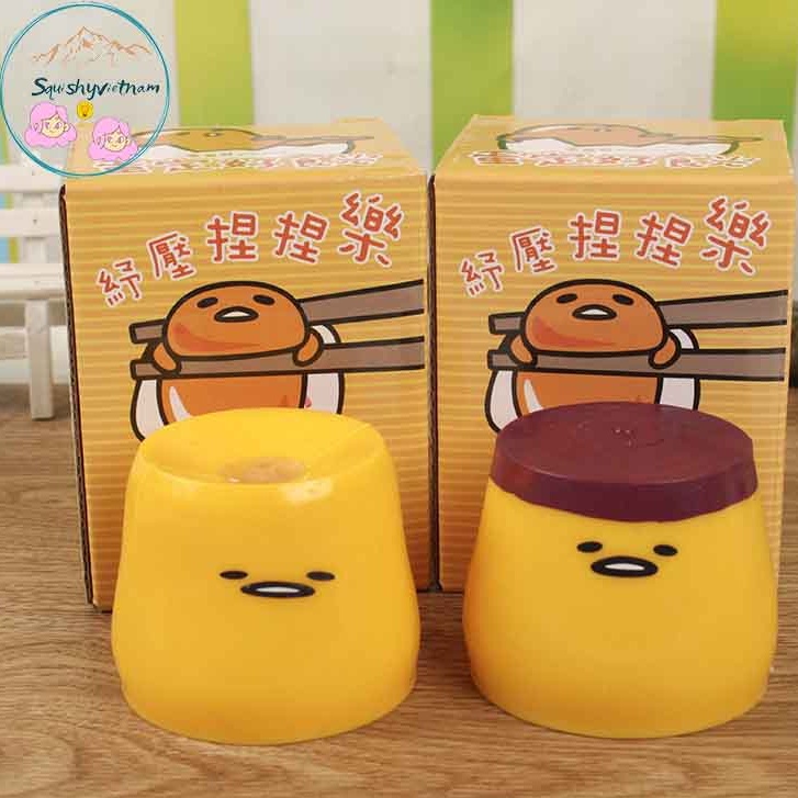 Đồ chơi Squishy Gudetama bánh Flan Mật Ong bóp vui giải tỏa căng thẳng ...