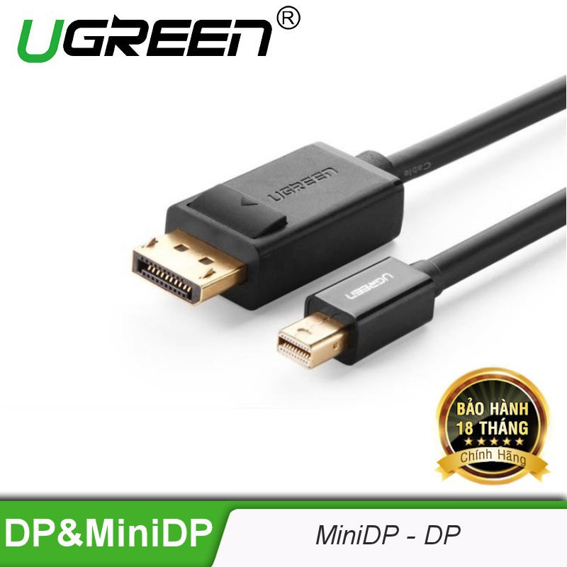 Cáp Mini DisplayPort đực sang Displayport đực chính hãng UGREEN MD105 ...