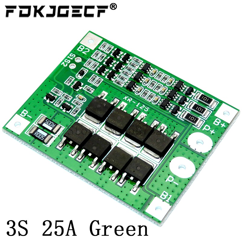 Bảng Mạch Sạc Pin Li-ion 18650 PCB BMS 3S 10A 20A 25A 30A 40A 60A ...