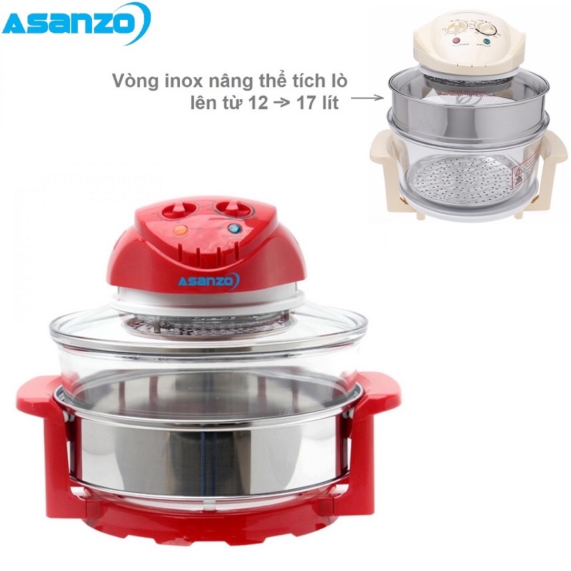 Lò nướng thuỷ tinh Asanzo OB 79 halogen | Shopee Việt Nam