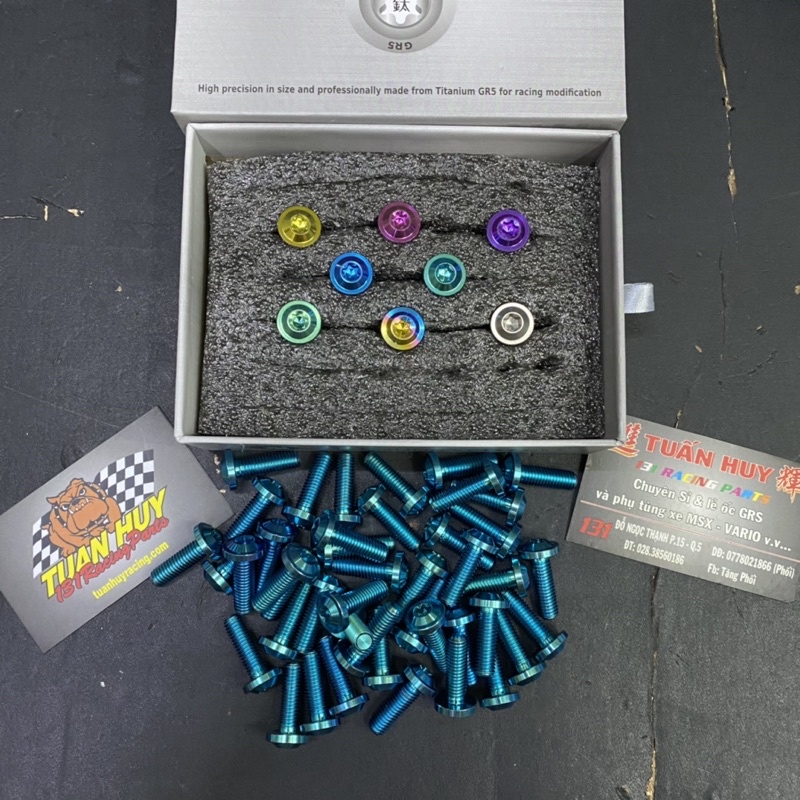 ốc titan gr5 8li25 dù dày bắt pass heo honda và gác chân exciter winner ...