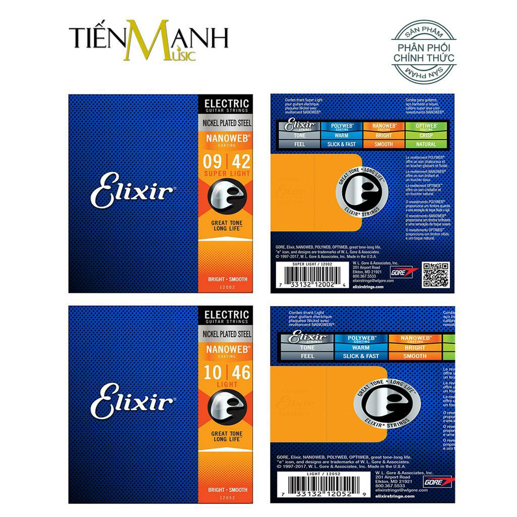 [Chính Hãng] Dây Đàn Guitar Điện Elixir 12002, 12052 Phủ Lớp Nanoweb Cỡ ...