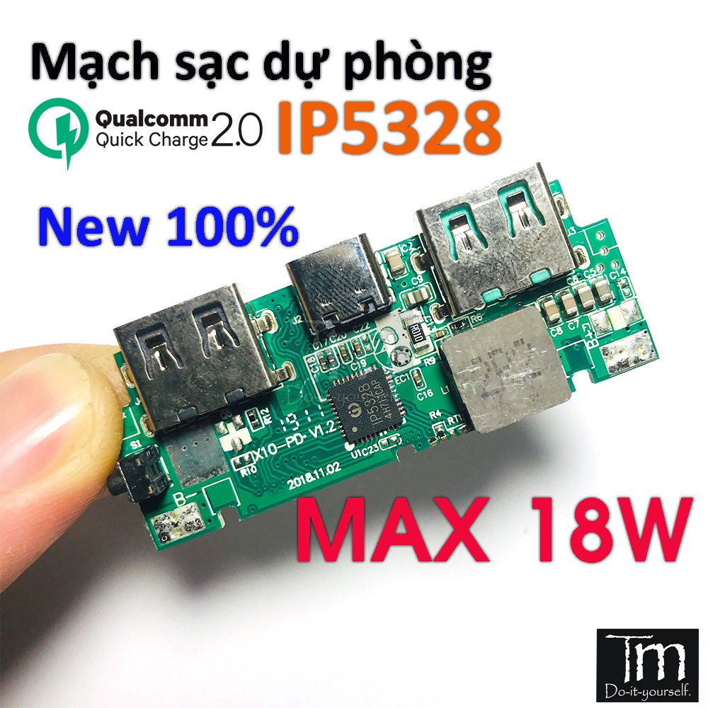 Mạch Sạc Dự Phòng Sạc Nhanh QC3.0 IP5328 Max 18W PD | Shopee Việt Nam