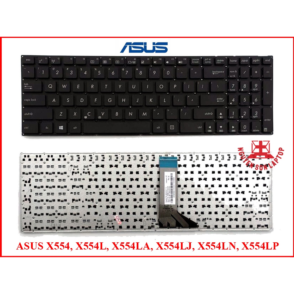 Bàn phím laptop Asus X554 X554L X554LA X554LJ X554LN X554LP Keyboard ...