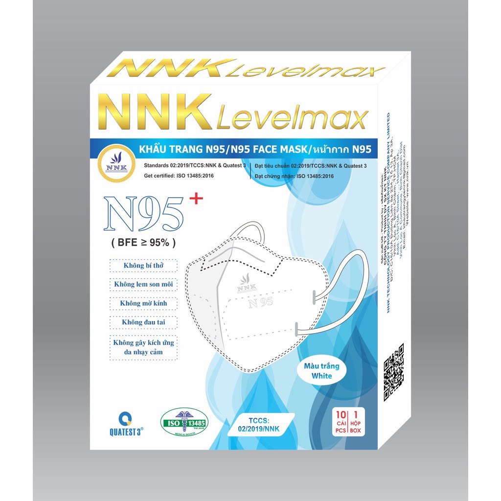 Khẩu Trang N95 NNK Levelmax Lọc Bụi Trên 98% - Hộp 10Cái (HÀNG CHÍNH HÃNG) | Shopee Việt Nam