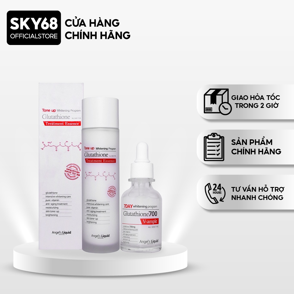 Combo Dưỡng Trắng Da Angel's Liquid 7DAY Whitening Program Glutathione ...