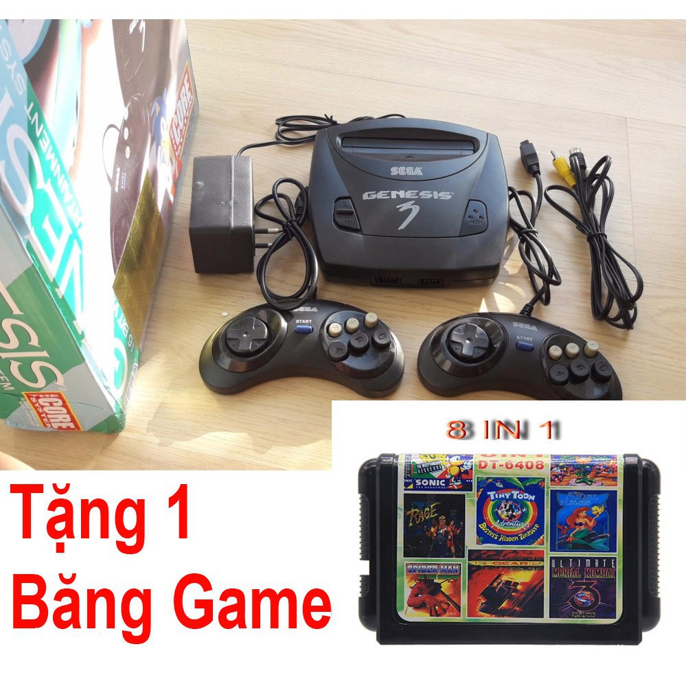 Máy chơi game 6 nút Sega 3 Tặng băng 8in 1 | Shopee Việt Nam