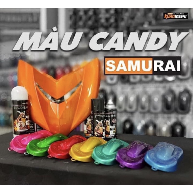 (Bảng Màu Candy) Sơn Samurai Màu Đỏ Xanh Vàng Tím Candy Y138 Y139 Y017 ...