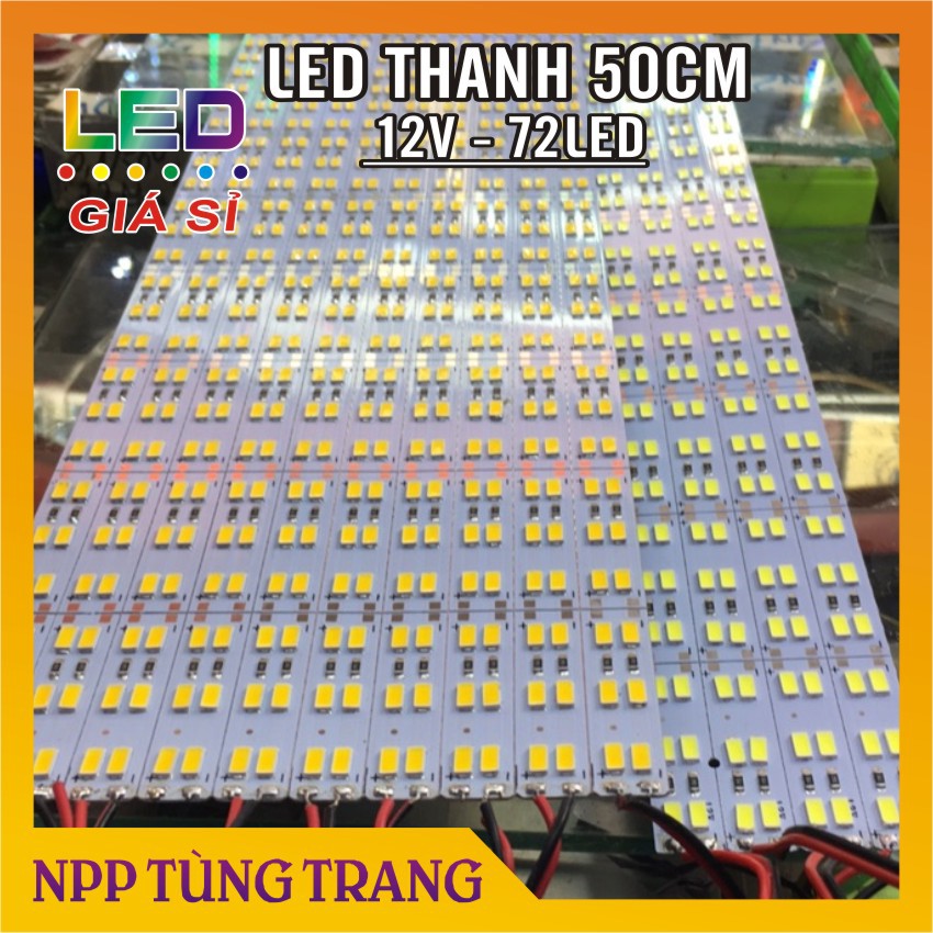 Đèn Led thanh 12V - 50cm Siêu sáng 72 mắt LED | Shopee Việt Nam