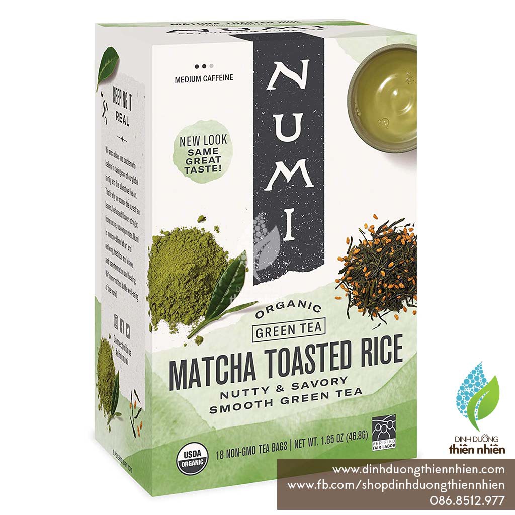 Trà Xanh Matcha Gạo Rang Hữu Cơ Numi Organic Matcha Toasted Rice Green ...