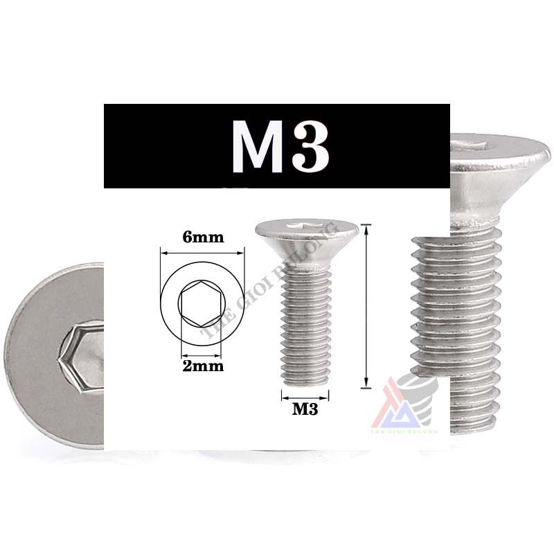 M3 bulong 10 con Bulong lục giác đầu côn M3 - Ốc vít đầu côn M3 nhiều ...