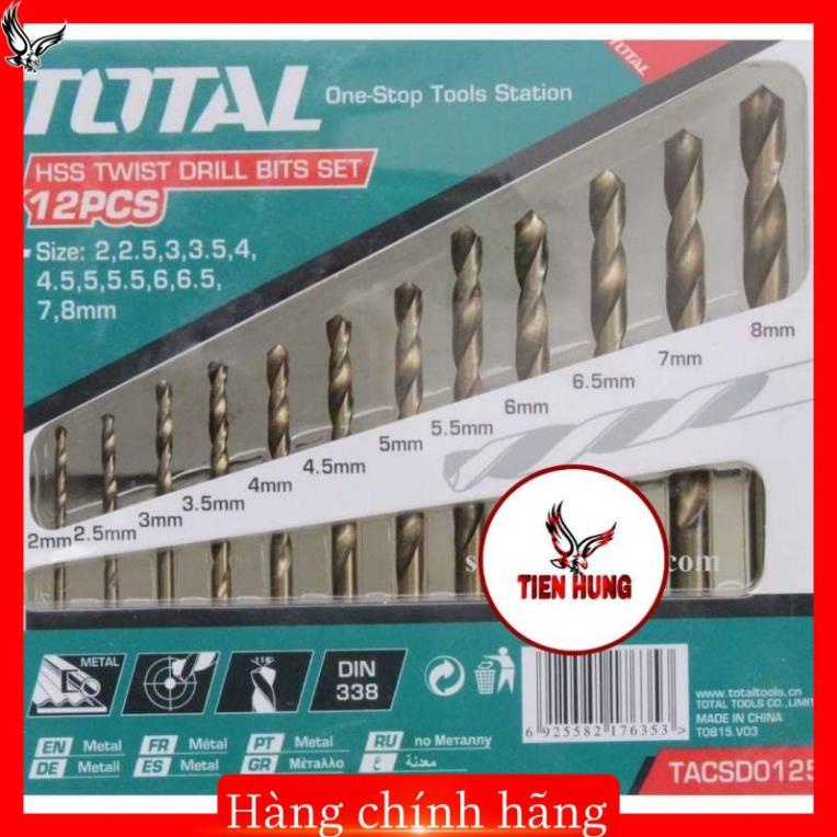 Bộ mũi khoan kim loại HSS 12 chi tiết Total TACSD0125 | Shopee Việt Nam
