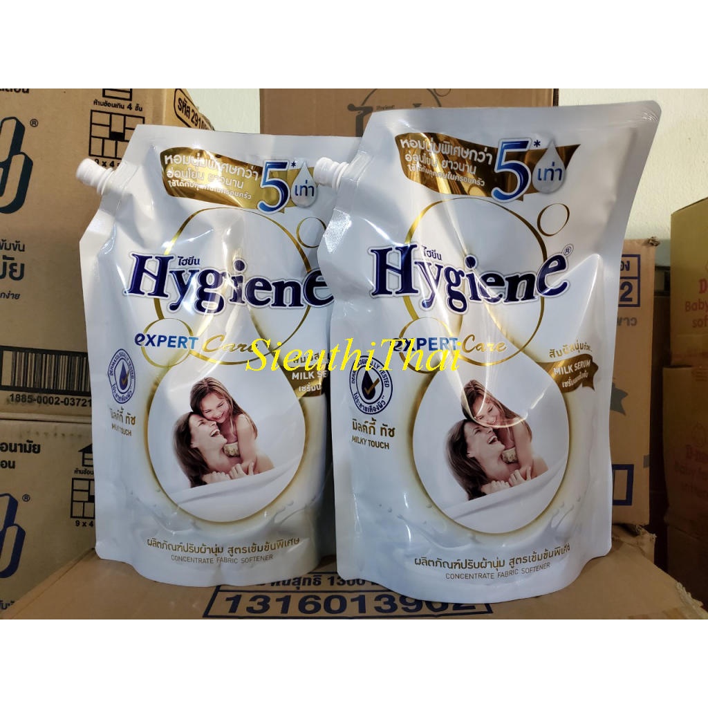 (Combo 2 gói) nước xả vải đậm đặc Hygiene màu Trắng túi 1100ml Thái lan | Shopee Việt Nam